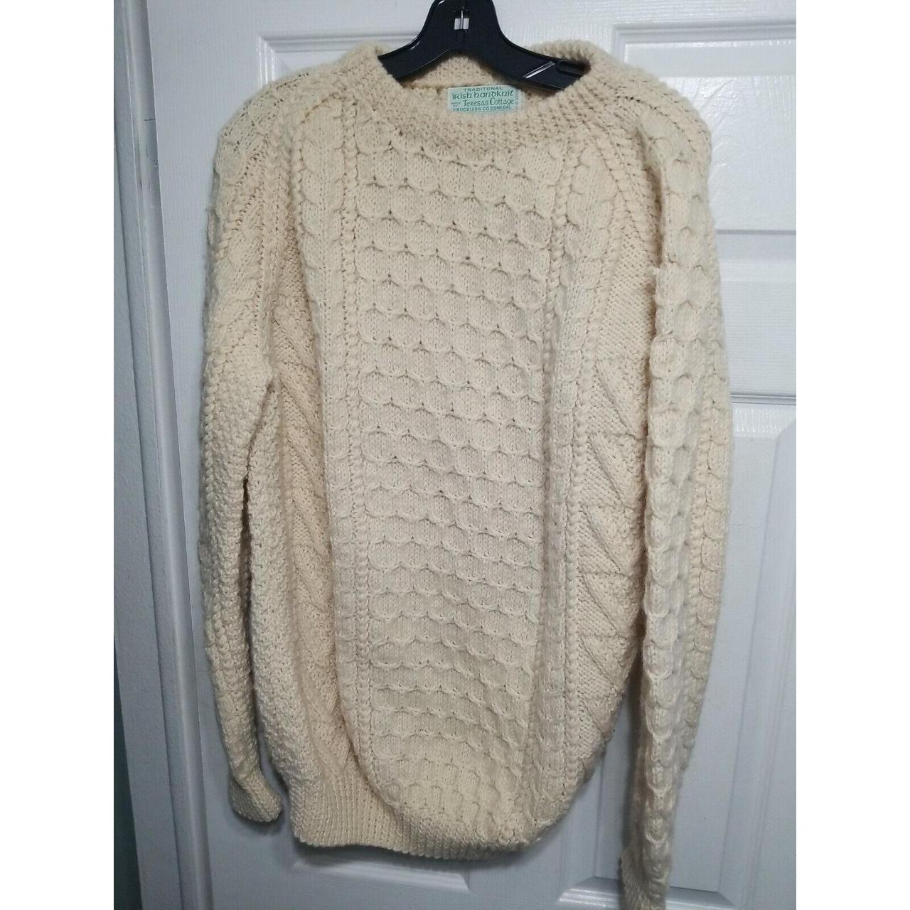 Cream Irish Wool Knit TERESAS COTTAGE Bruckless... - Depop