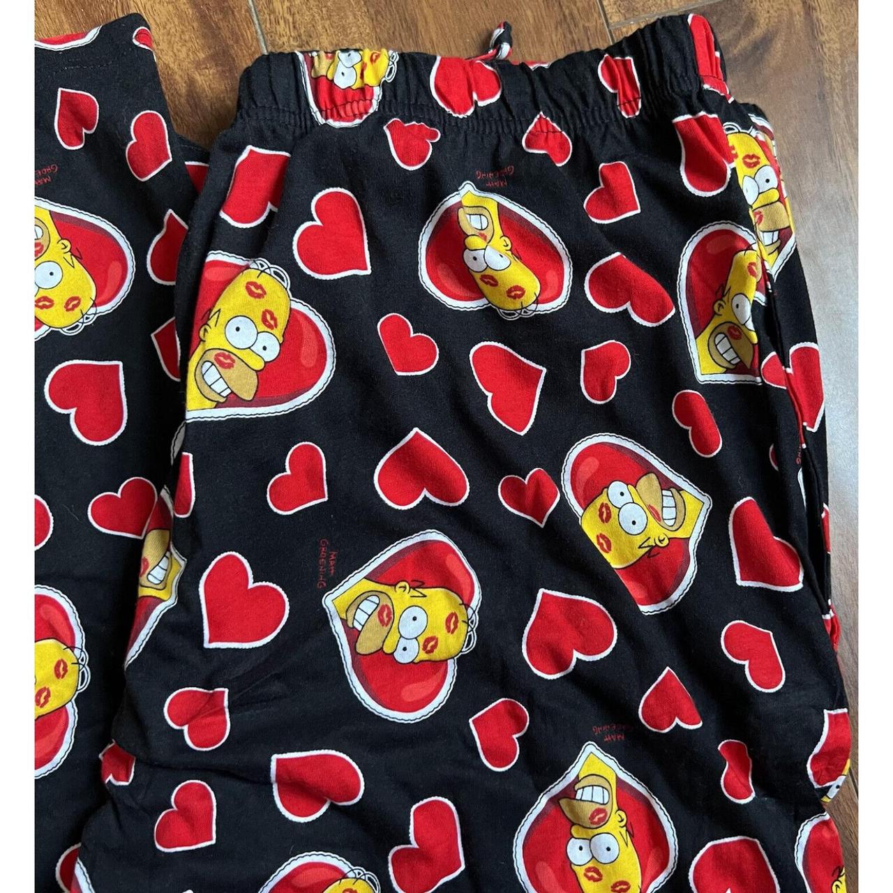 Homer Simpson Valentines Lounge Pajama Pants PJ Sz L... - Depop