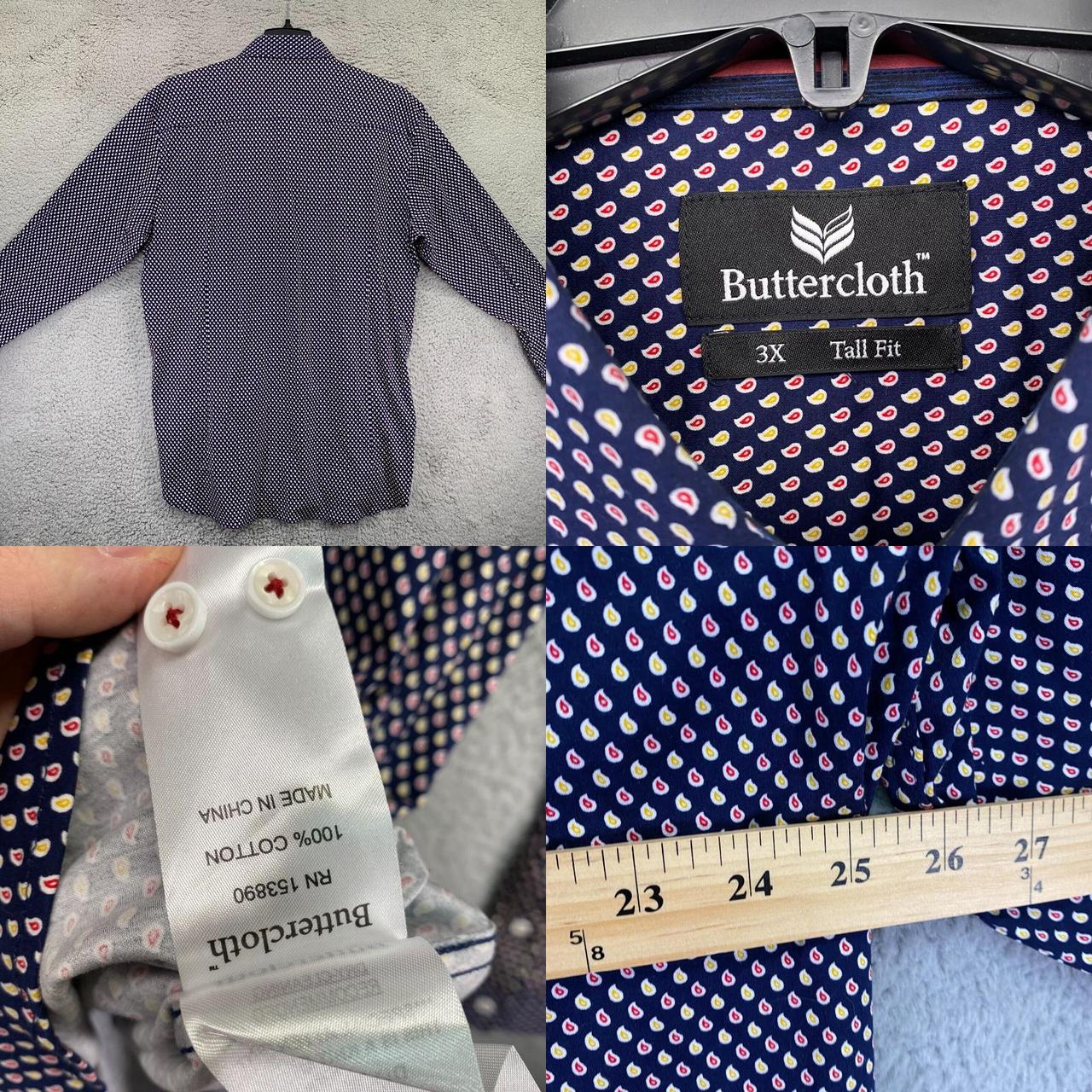 Butter Cloth Button Up Dress Shirt Mens Size 3XL... - Depop