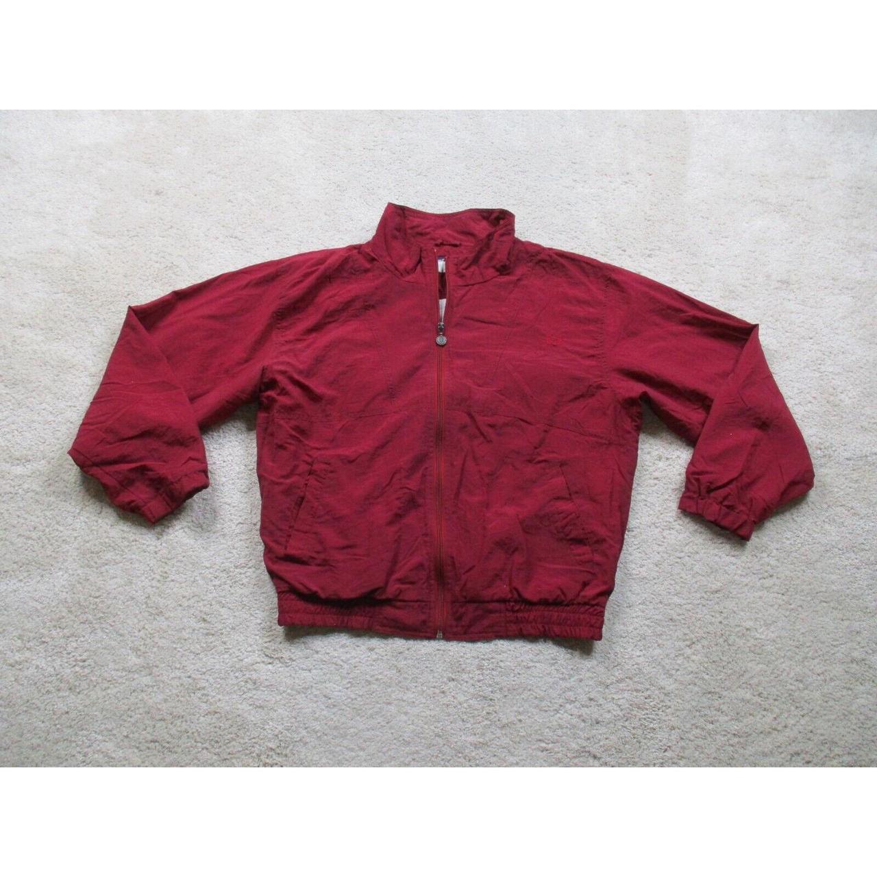 Fred Perry Jacket Mens Medium Red Windbreaker Full... - Depop