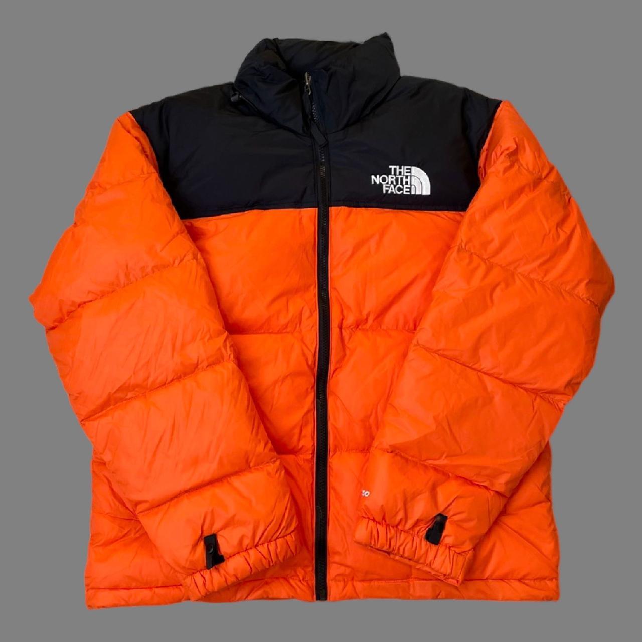 The North Face Men's Black and Orange Jacket | Depop