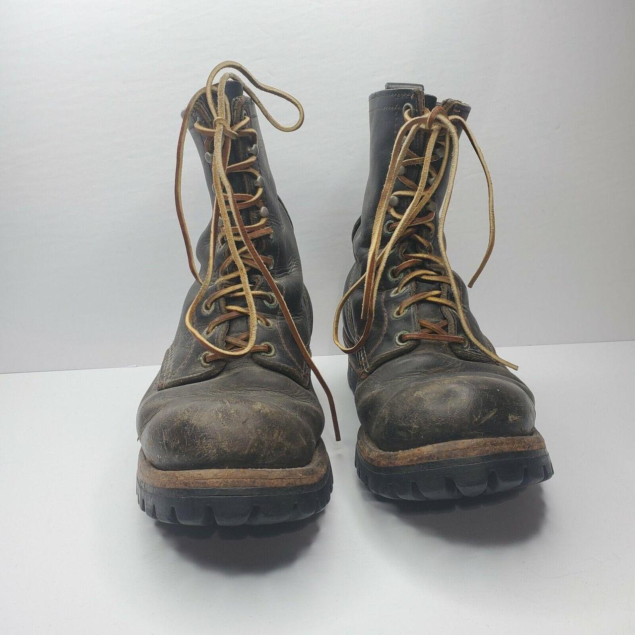 Vintage Red Wing Lineman Boots 511 Black 8C Logger... - Depop