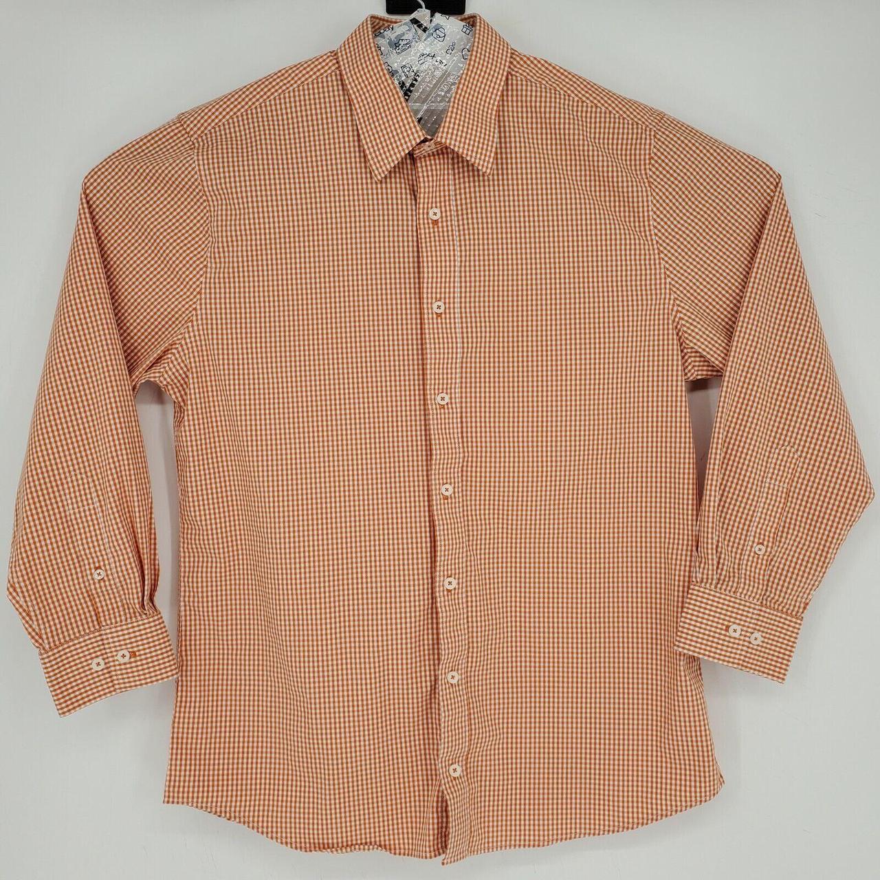 Nick Graham Button Up Shirt Mens Large Orange... - Depop