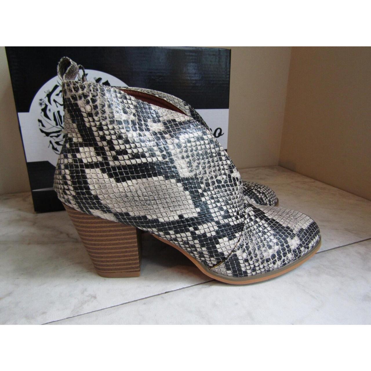 NIB Weeboo Boots Super Sly Snake Booties 3 Heels... - Depop