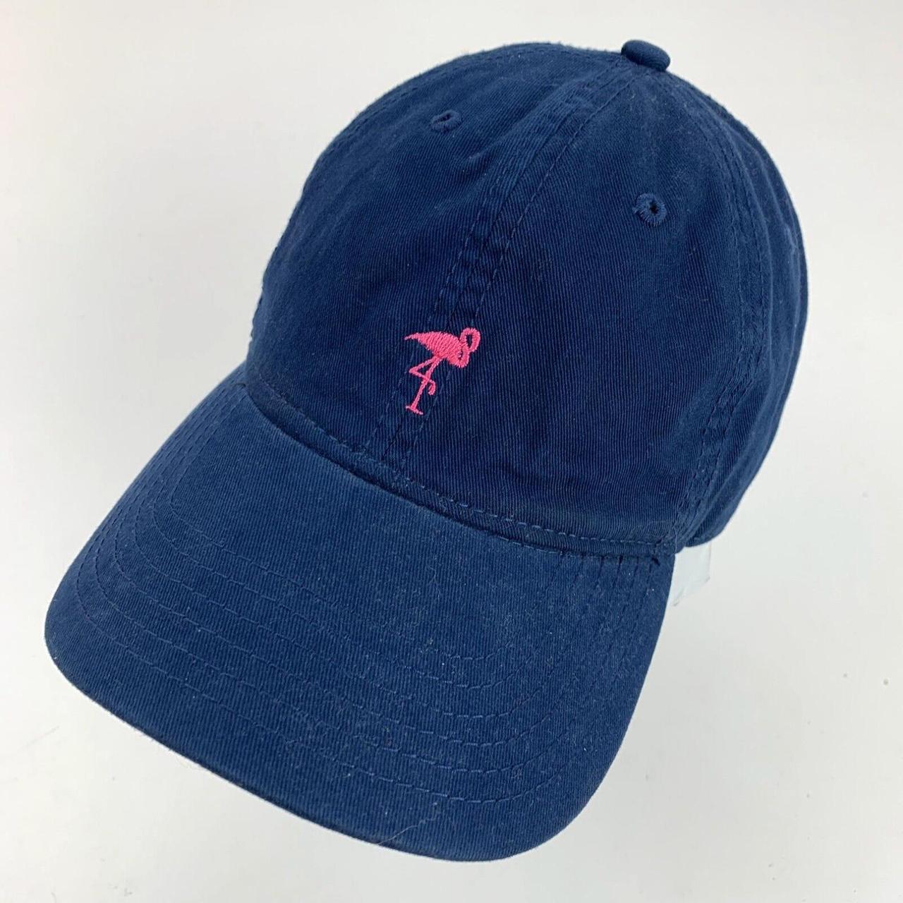 Pink Flamingo Blue Ball Cap Hat Adjustable... - Depop