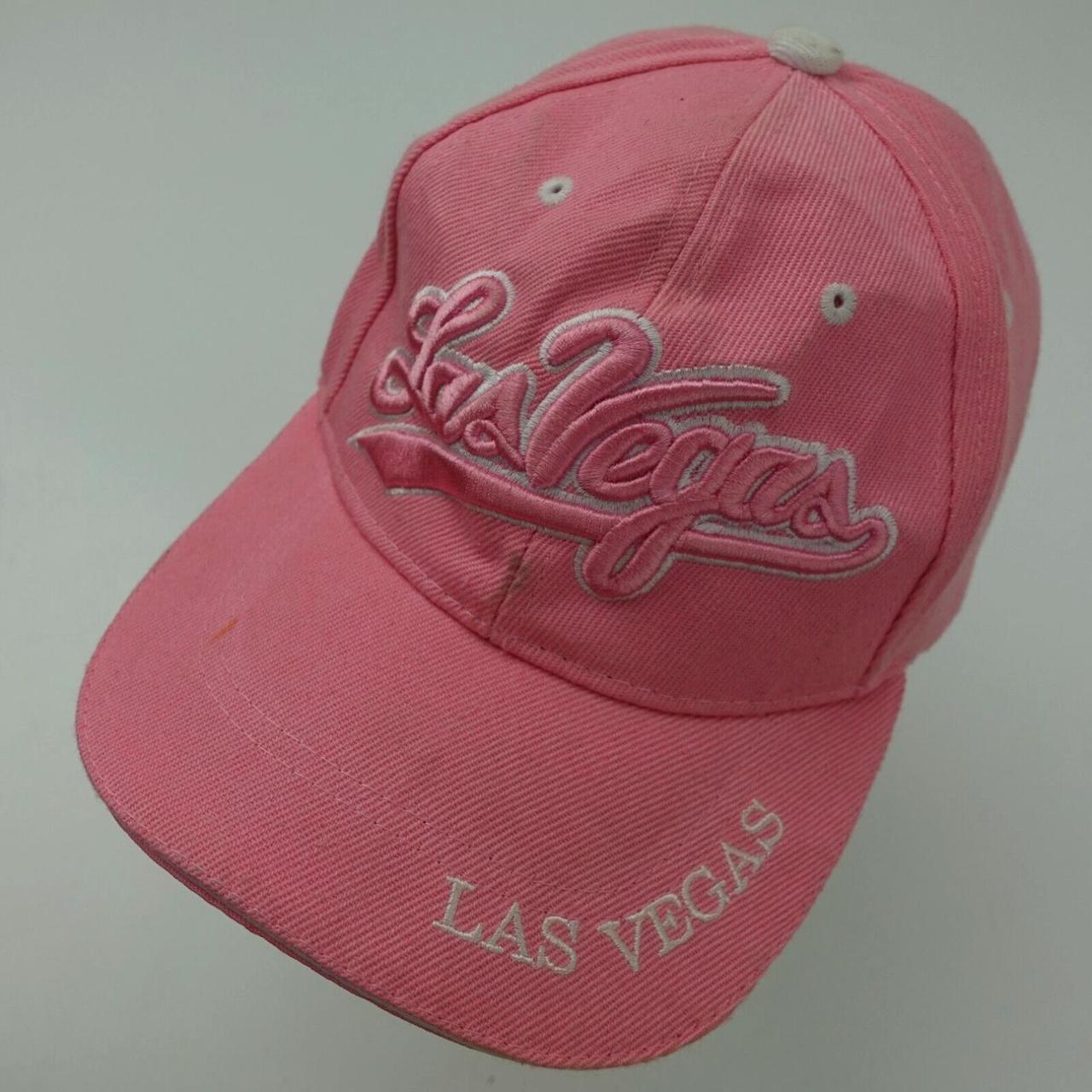 Las Vegas Pink Ball Cap Hat Adjustable Baseball... - Depop