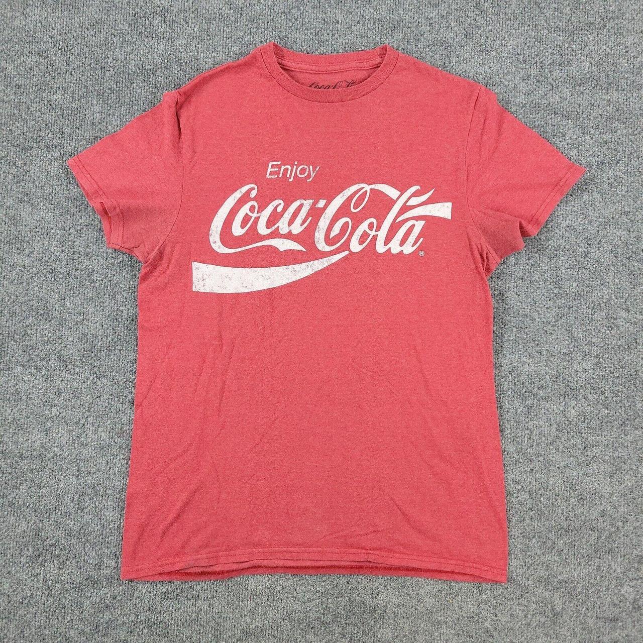 Coca-Cola Shirt Men Small Red Coke Soda Logo Graphic... - Depop
