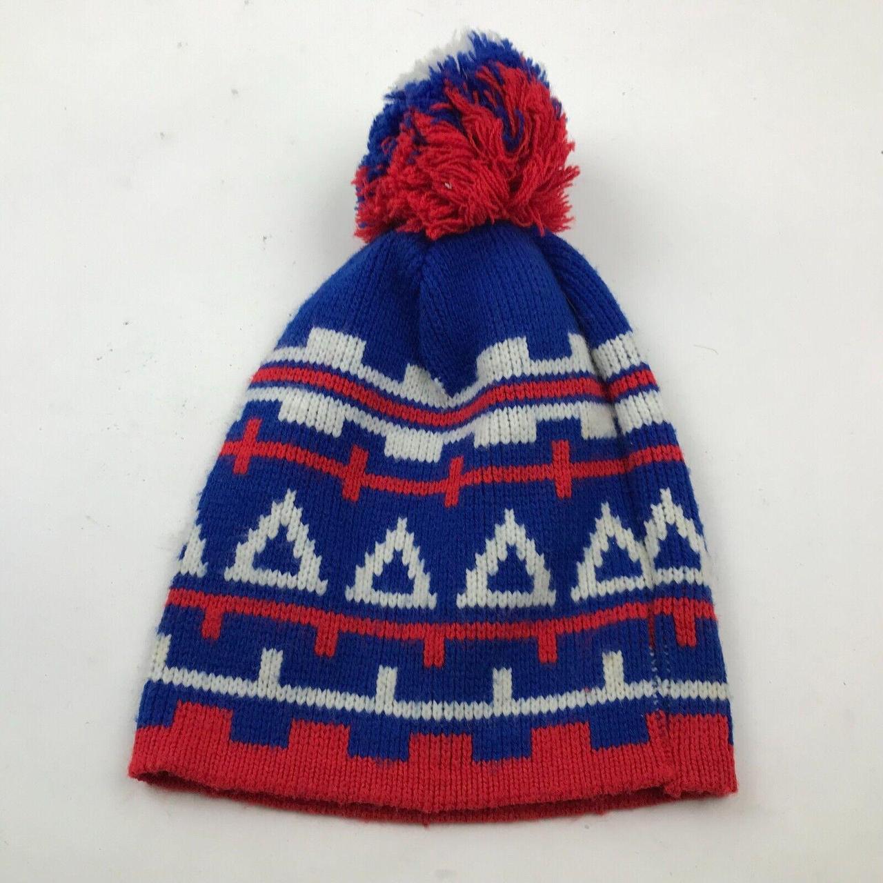 VINTAGE Wigwam Beanie Hat Cap Blue Nordic Knit... - Depop