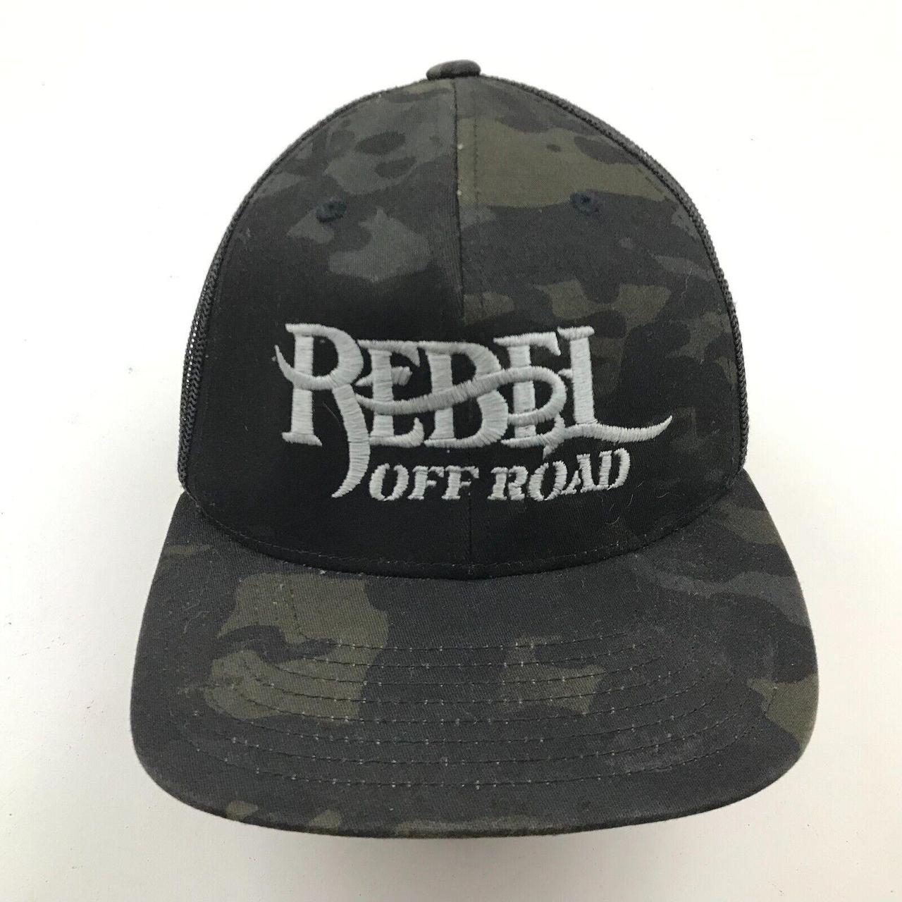 Rebel Off Road Hat Cap Snapback Black Gray... - Depop