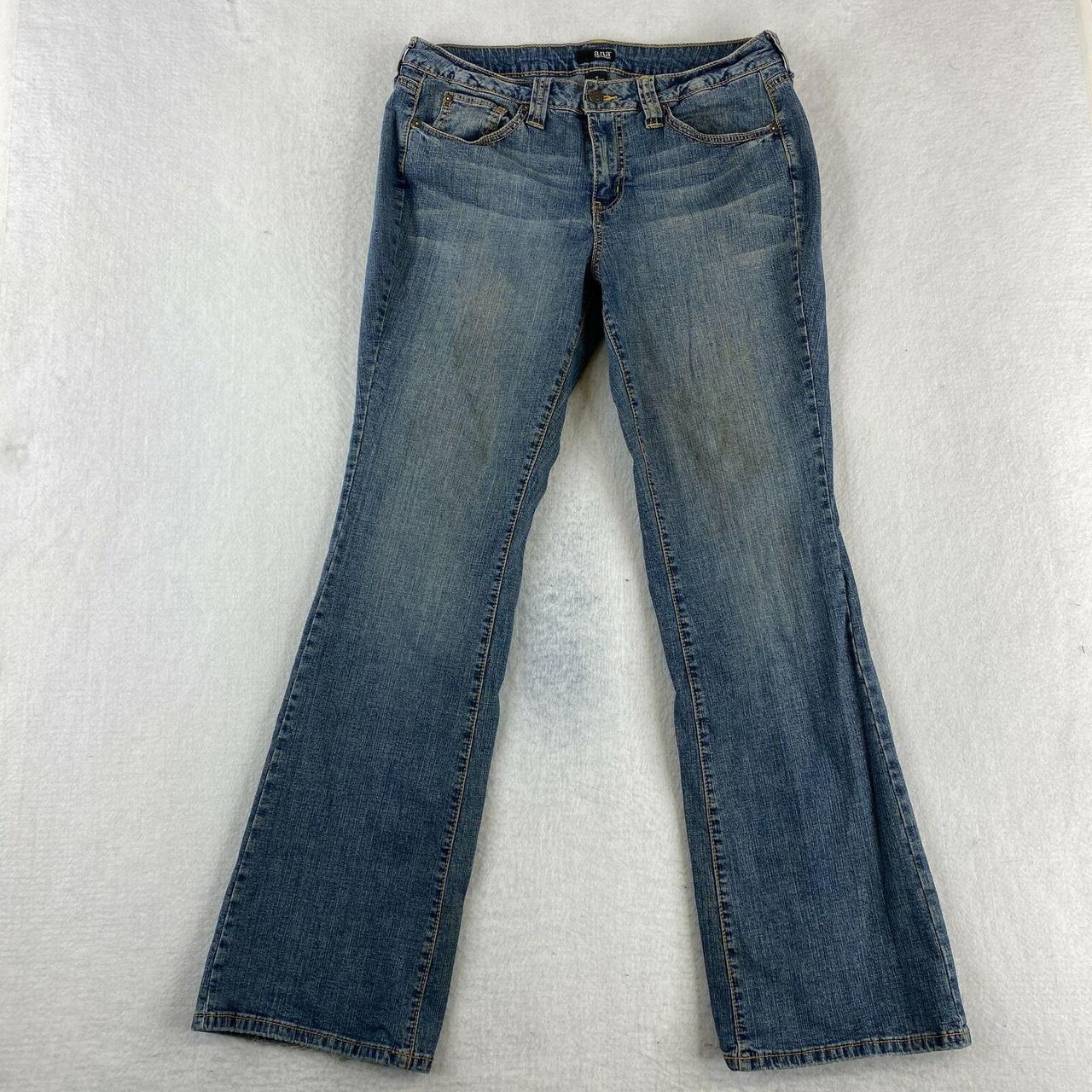 A.N.A Mid Rise Bootcut Jeans Women's 12 Blue Cotton... - Depop