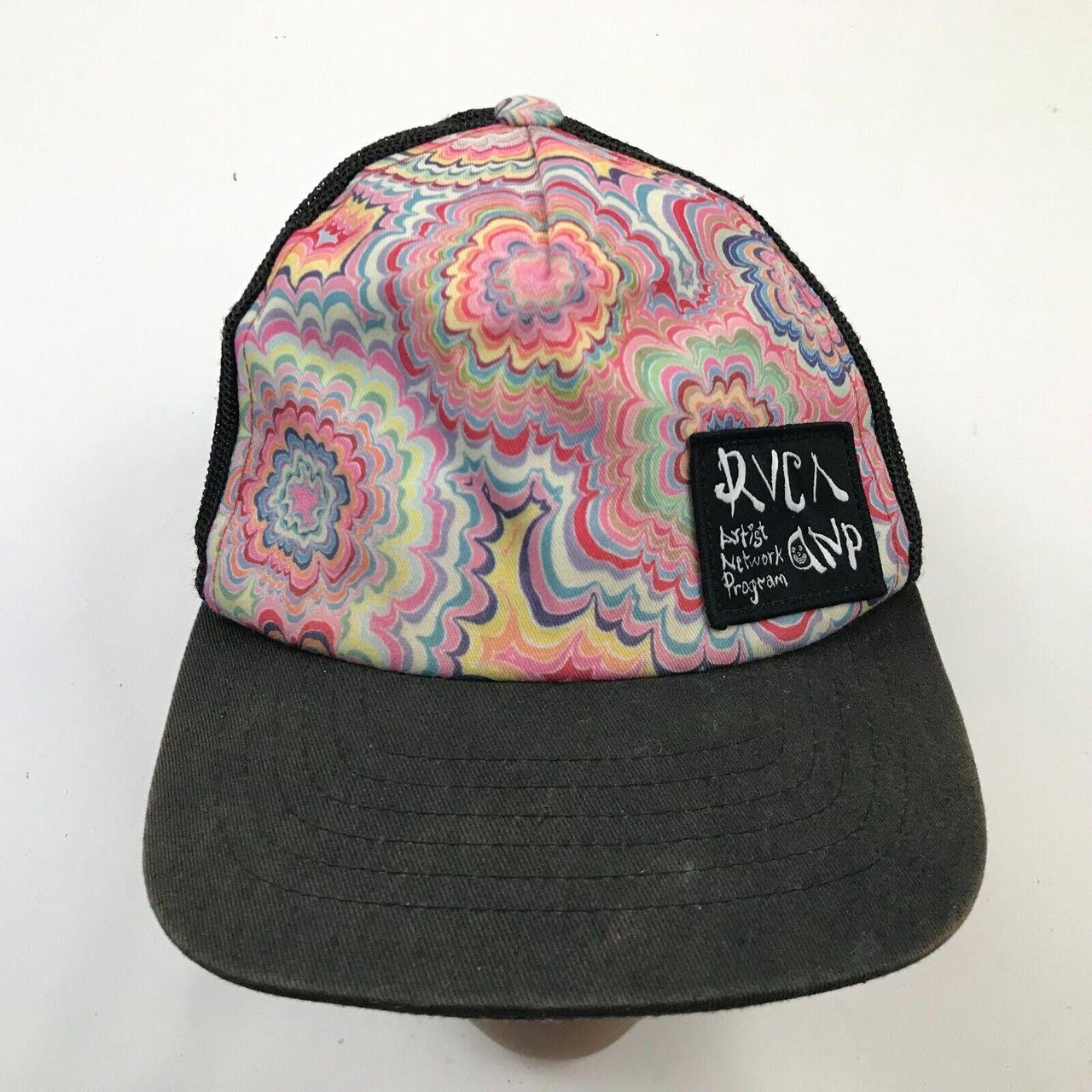 RVCA Hat Cap Snapback Trucker Pink Black Adjustable... - Depop