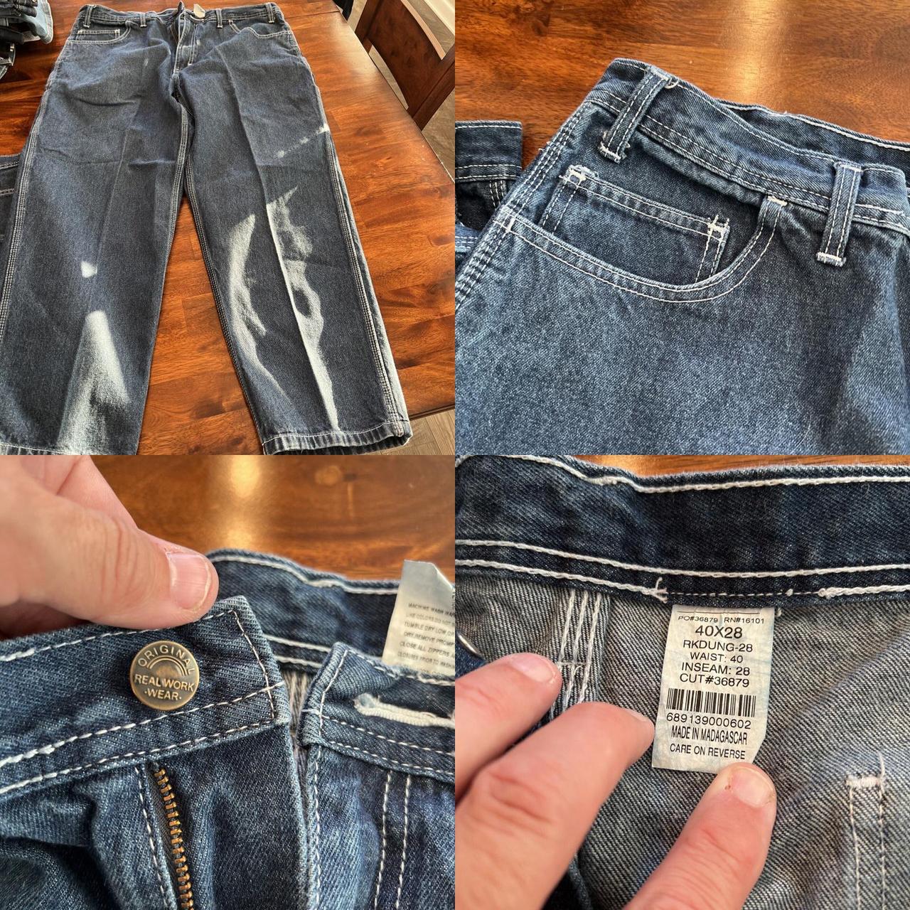 2 Pair RK Brand Real Work Wear Denim Blue Jeans... - Depop