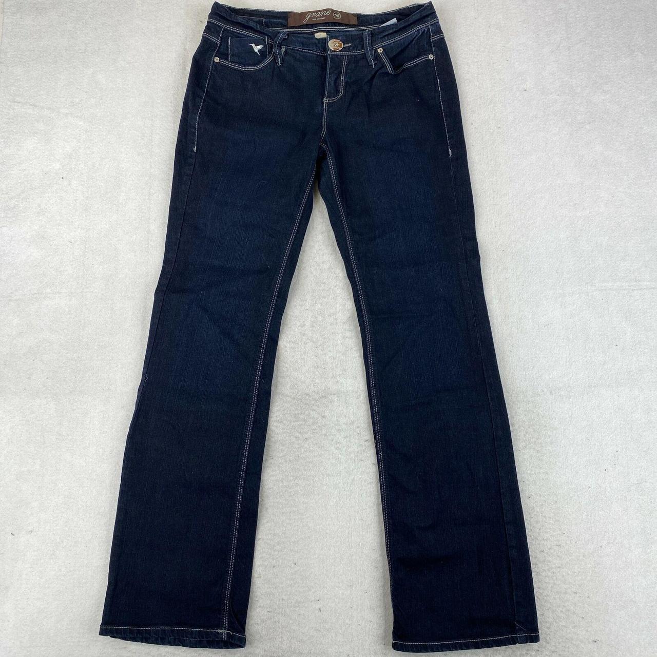 Grane Bootcut Jeans Juniors 7 Blue Mid Rise Cotton... - Depop