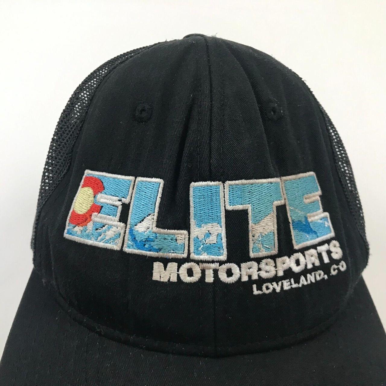 Elite Motorsports Hat Cap Strapback Black Adjustable... - Depop