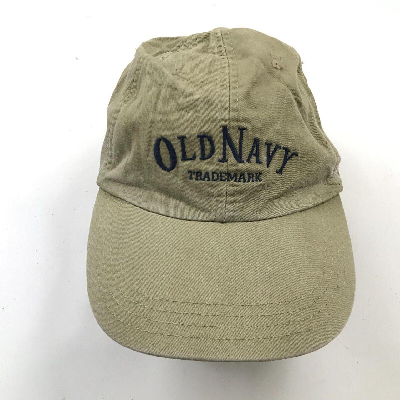 Old Navy Hat Cap Strapback Beige Blue Adjustable... - Depop