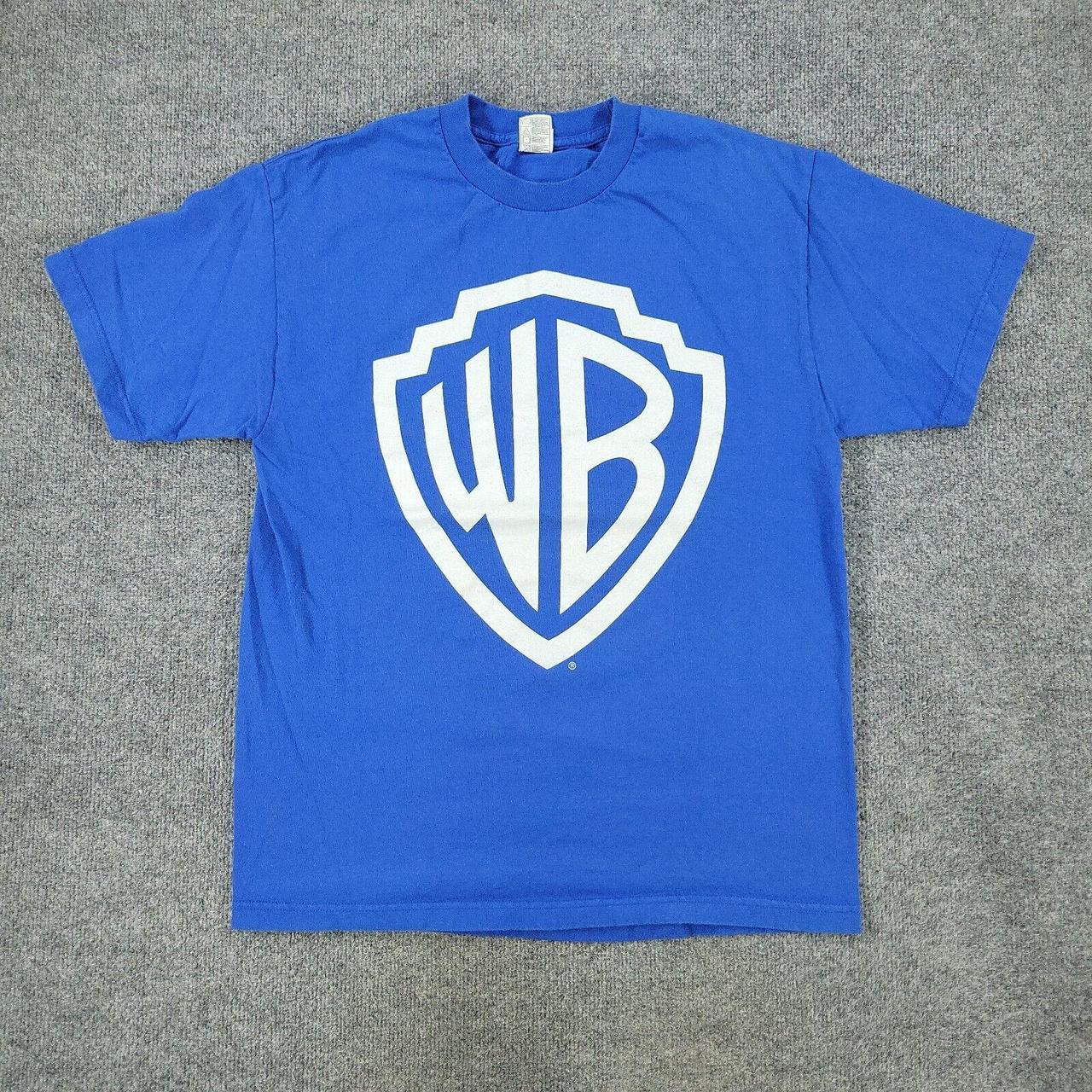 Warner Brothers Shirt Men's Large Blue Graphic Tee... - Depop