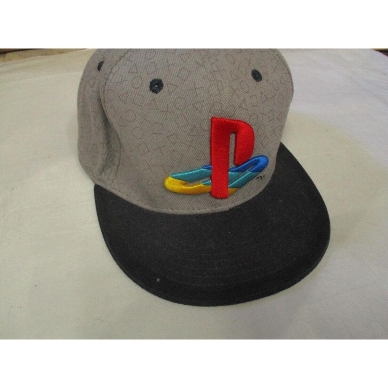 Y2K Retro Playstation Hat Cap Flat Bill Snapback... - Depop