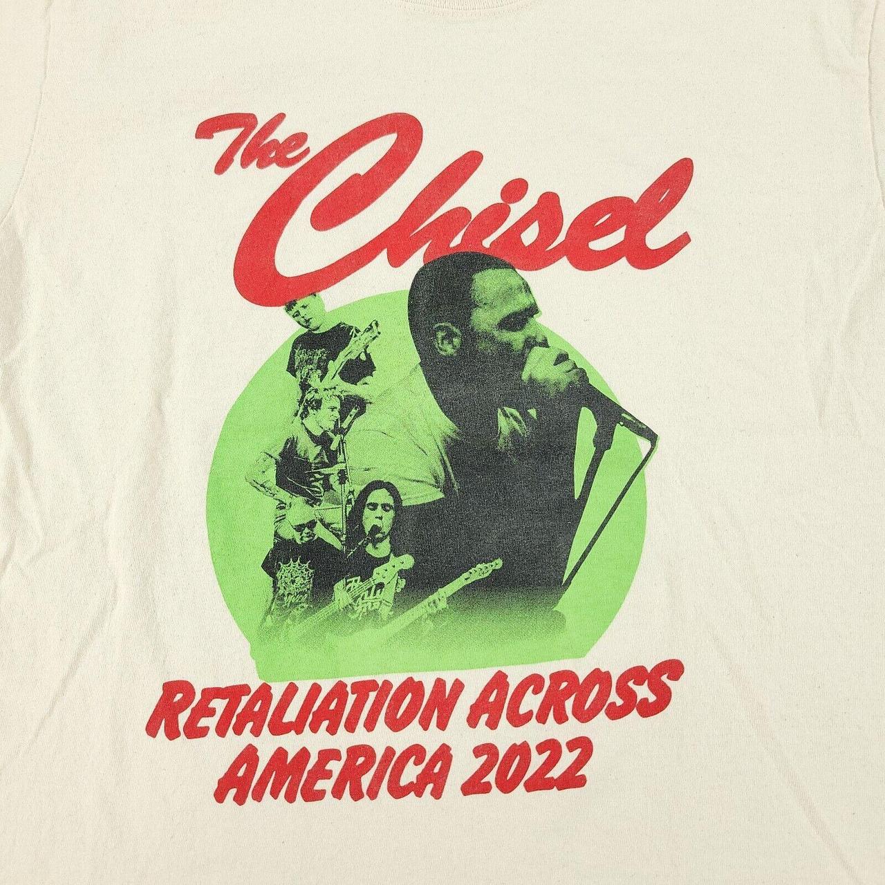 The Chisel Shirt Men's Medium Beige Graphic Tee Crew... - Depop