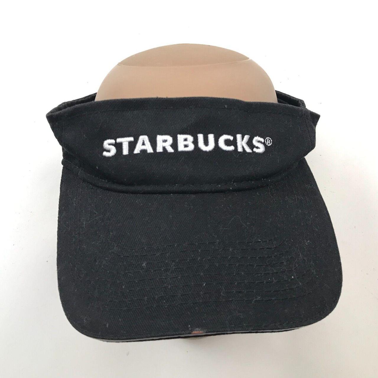 Starbucks Visor Hat Cap Strap Back Black Adjustable... - Depop