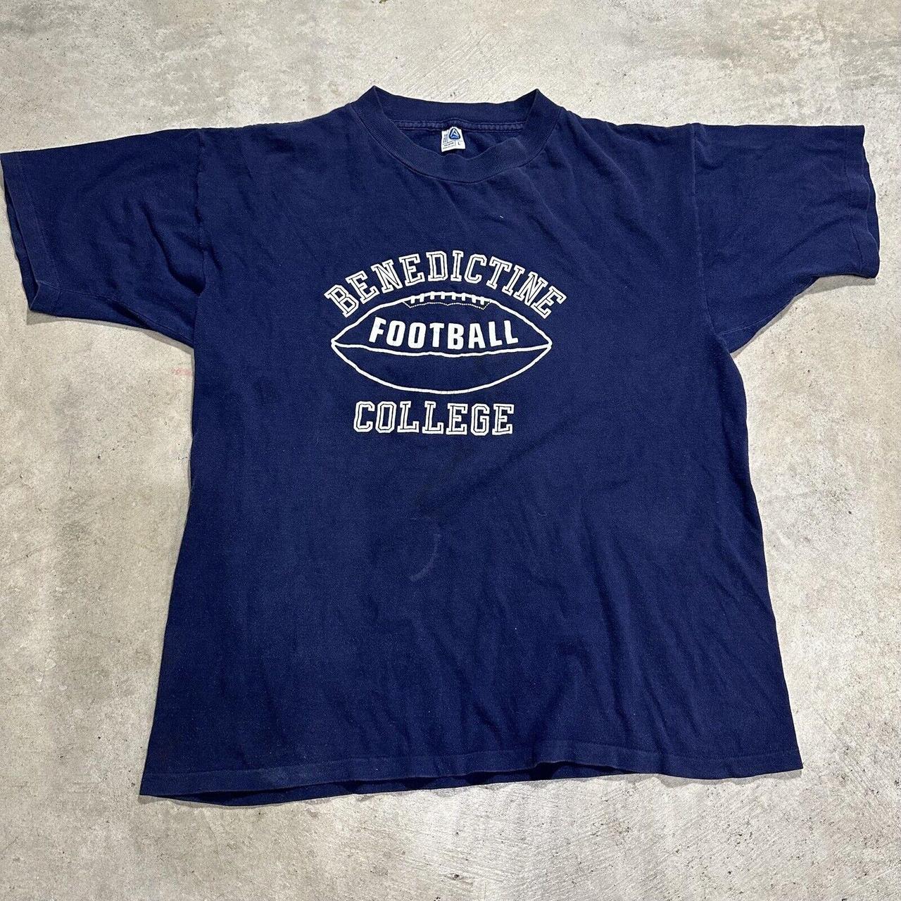 VTG Artex Benedictine College FOOTBALL Graphic T... - Depop