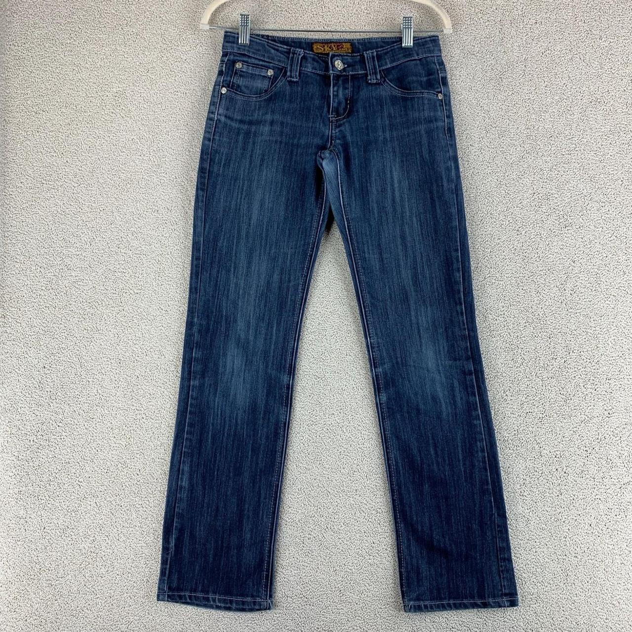 SKY Jeans Straight Leg Women's 3/4 Blue Low Rise... - Depop