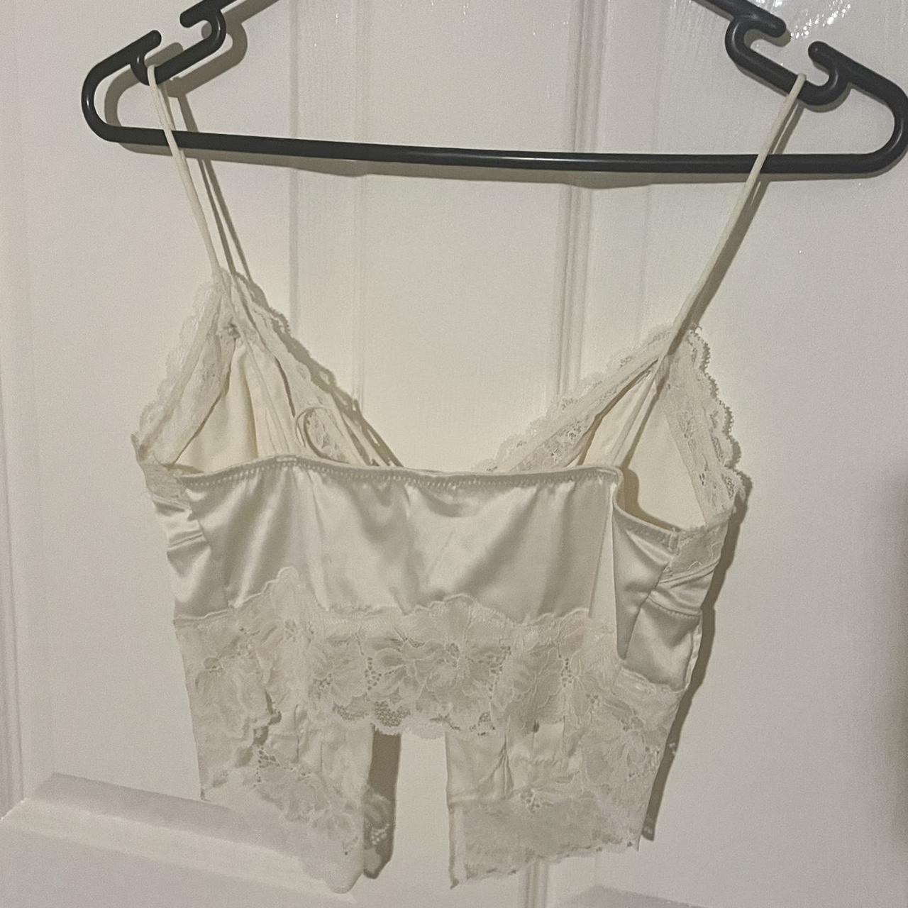 Glassons cream lace front tie cami Size XS Never... - Depop