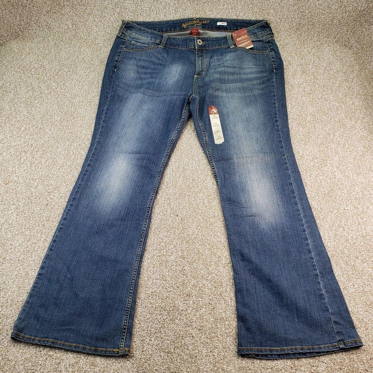NEW Arizona Plus JRS 22 Womens Bootcut Denim Pants... - Depop