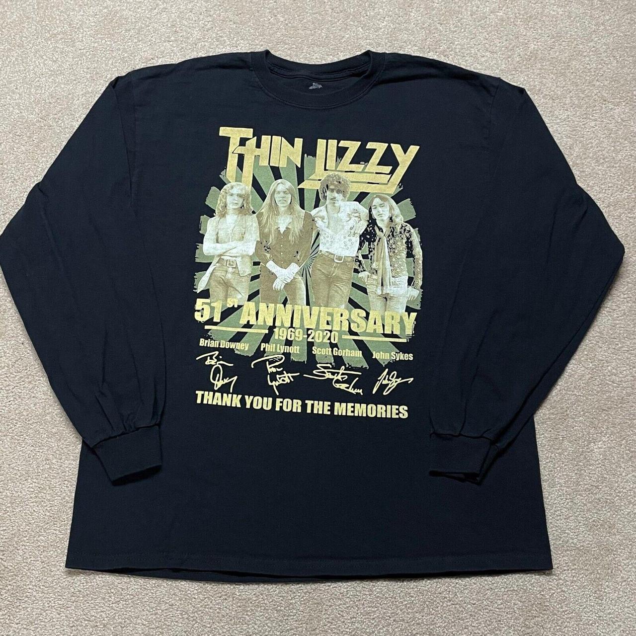 Thin Lizzy Band T Shirt Men Medium Black Rock Music... - Depop