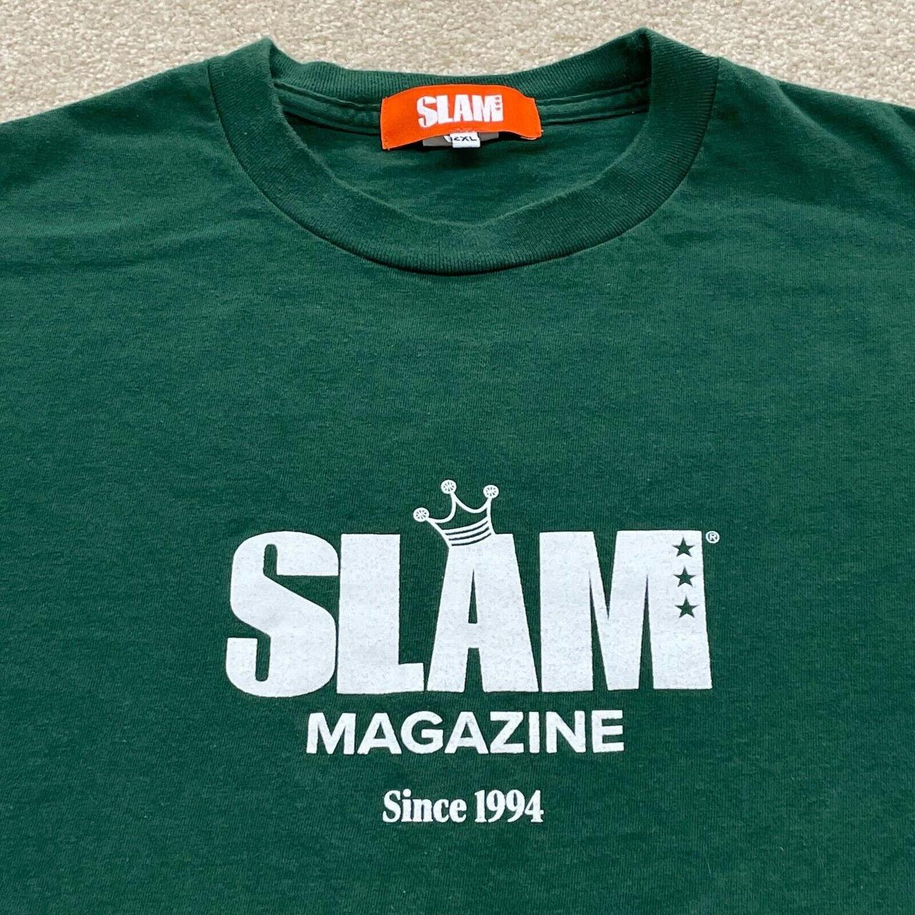 SLAM Basketball Magazine Shirt Men 2XL Green Logo... - Depop