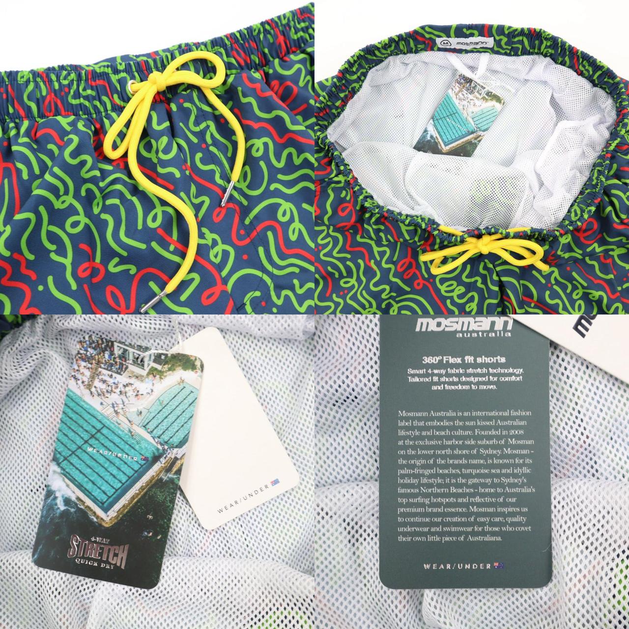 Mosmann Men's 7" Swim Trunk Shorts w/ Stretch Mesh... - Depop