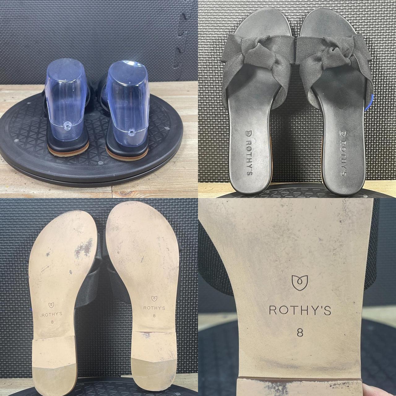 Rothys The Knot Black Womens Size 8 Sandals Slides... - Depop