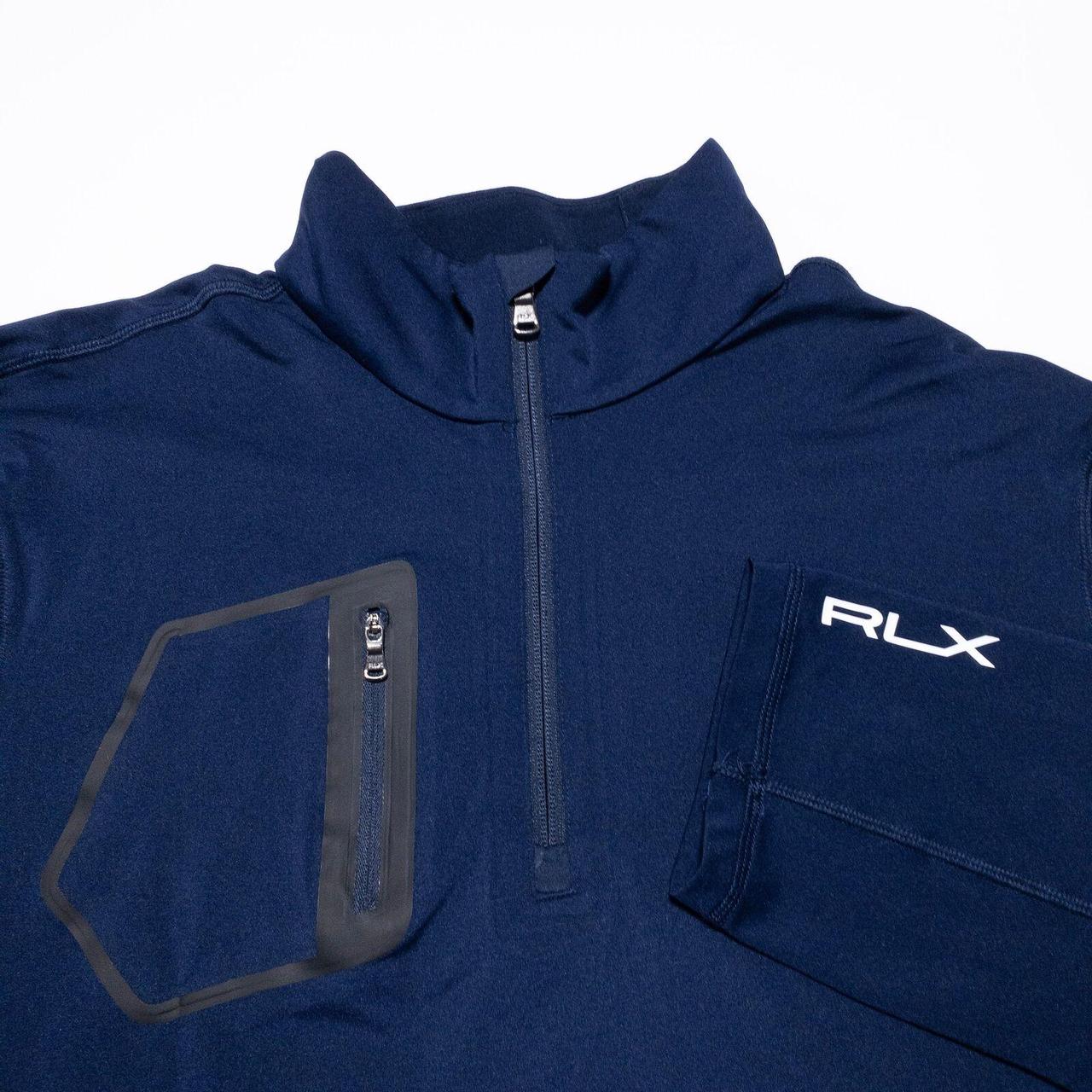 RLX Ralph Lauren Men's Blue and Navy Sweatshirt | Depop