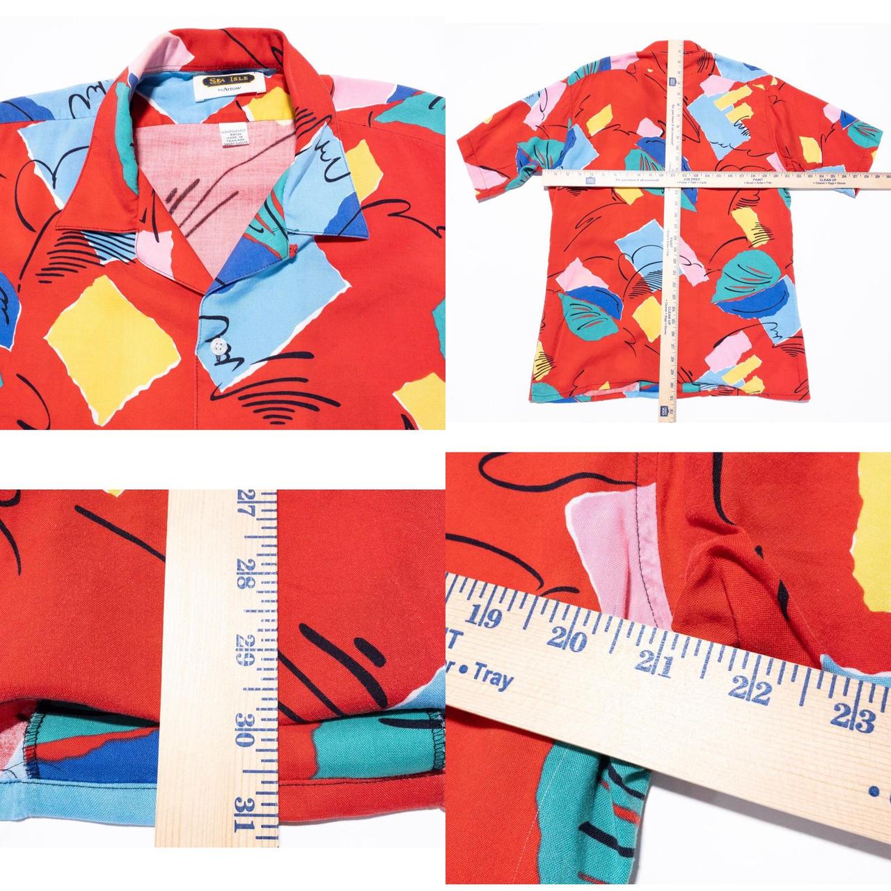 Vintage 80s Arrow Hawaiian Shirt Men's Large Sea... - Depop