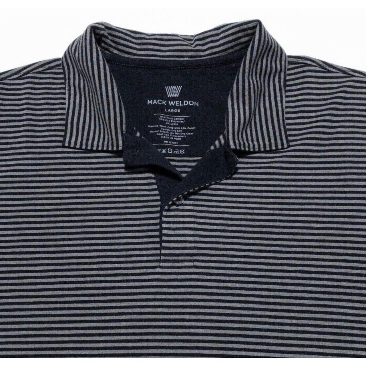 Mack Weldon Polo Large Men's Shirt Gray Black... - Depop