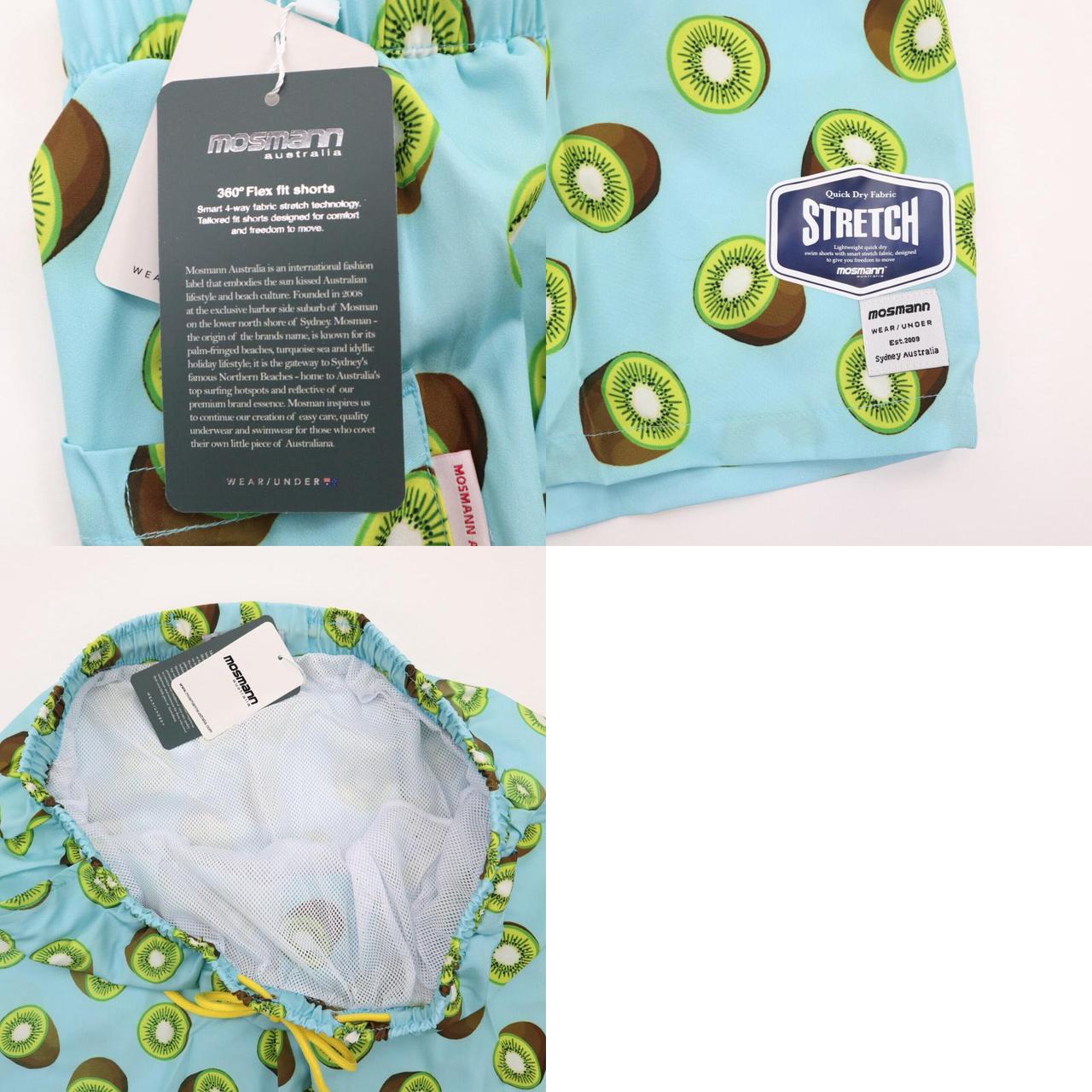 Mosmann Australia Swim Trunks Shorts Wavy Kiwi Fruit... - Depop