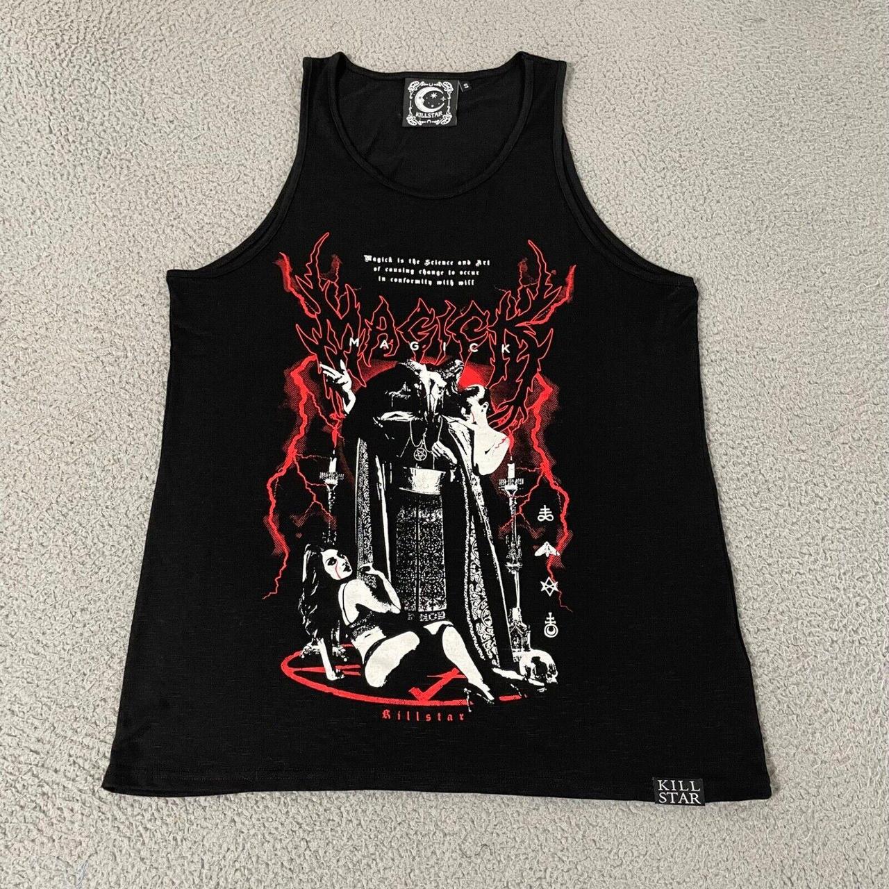 Killstar Shirt Mens Small Sleeveless Tank Top Goat... - Depop