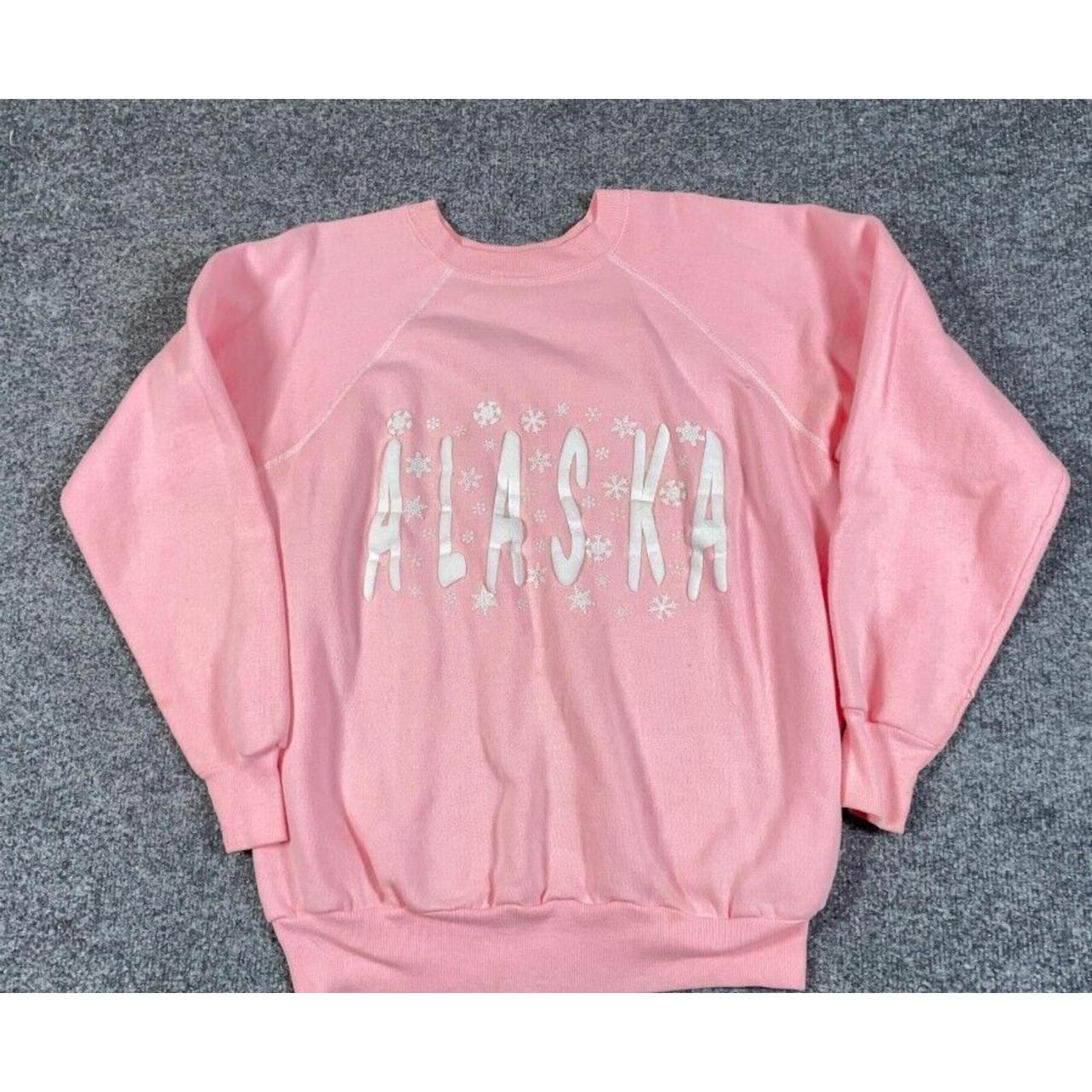 VTG 80s Alaska Puff Print Sweatshirt Women's Medium... - Depop