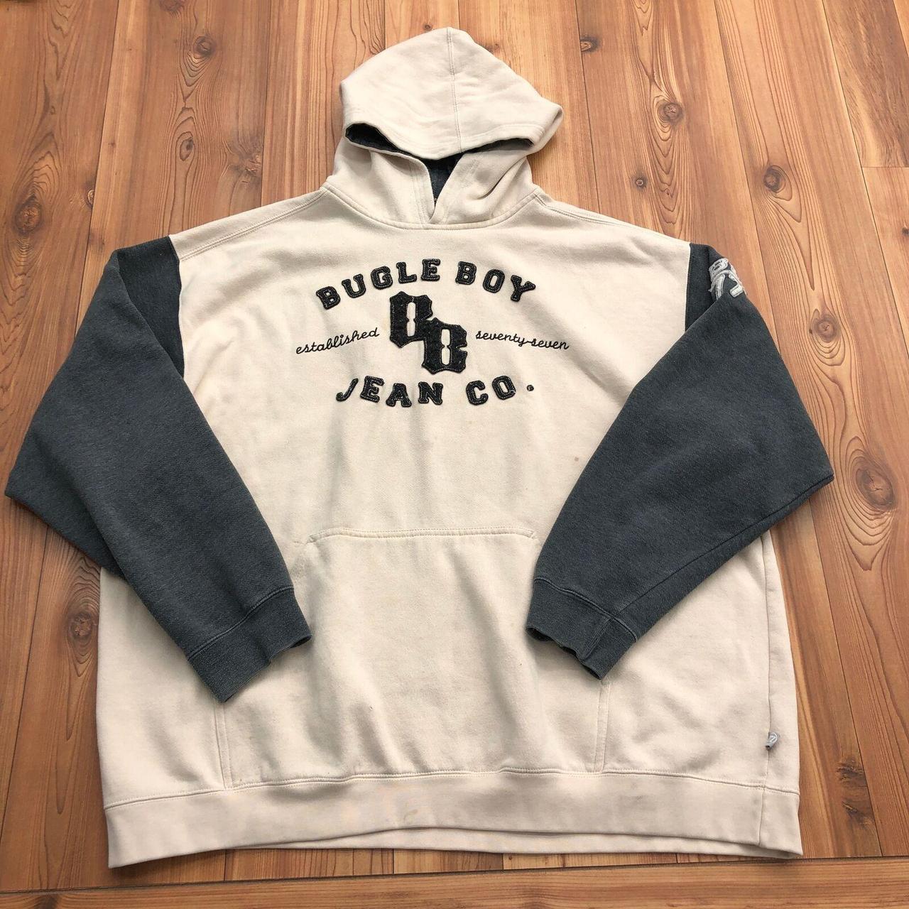 Vintage Bugle Boy Beige Embroidered Long Sleeve... - Depop