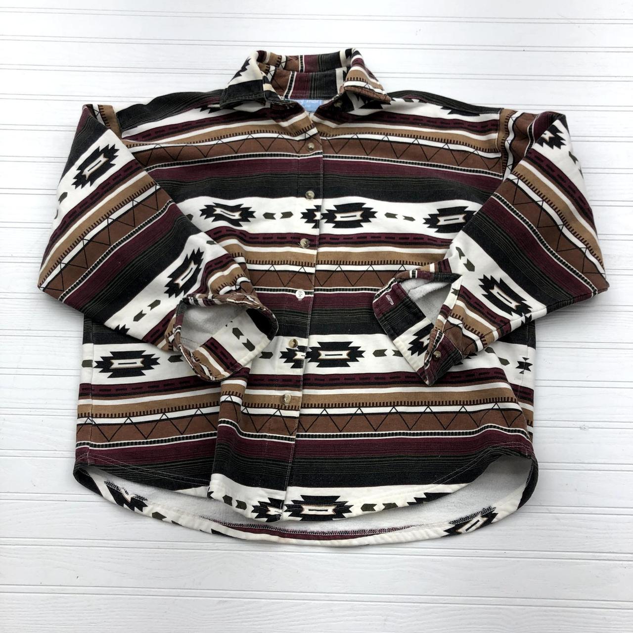 Vintage Country Tease By Adobe Rose Button Up Long... - Depop