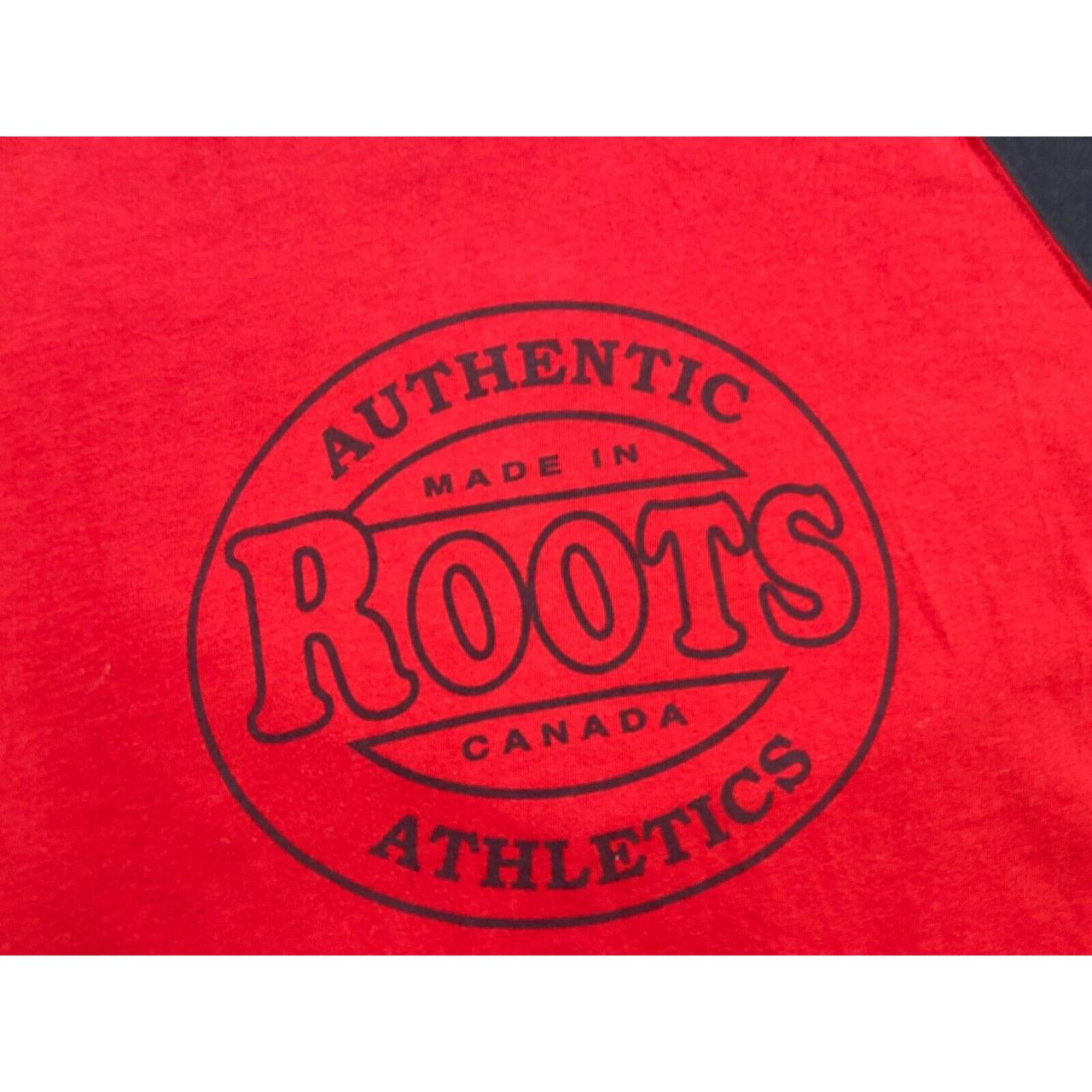 Roots Shirt Mens Large Red Long Sleeve Raglan Tee... - Depop
