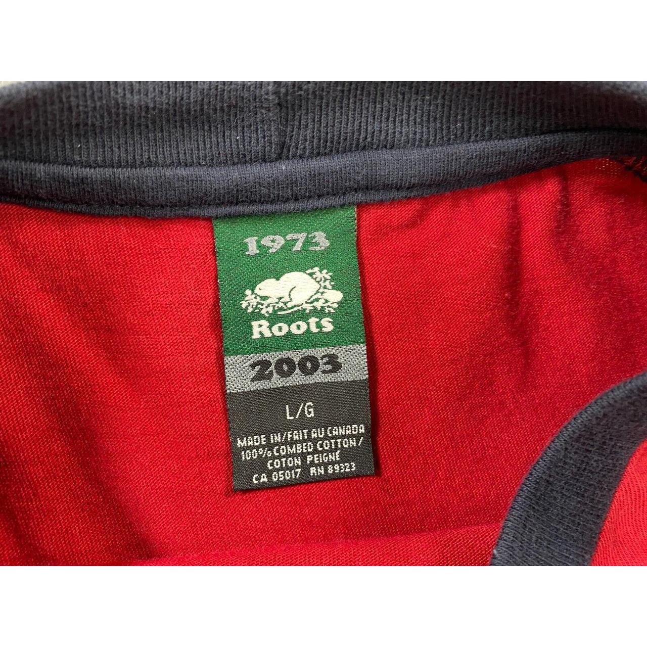 Roots Shirt Mens Large Red Long Sleeve Raglan Tee... - Depop