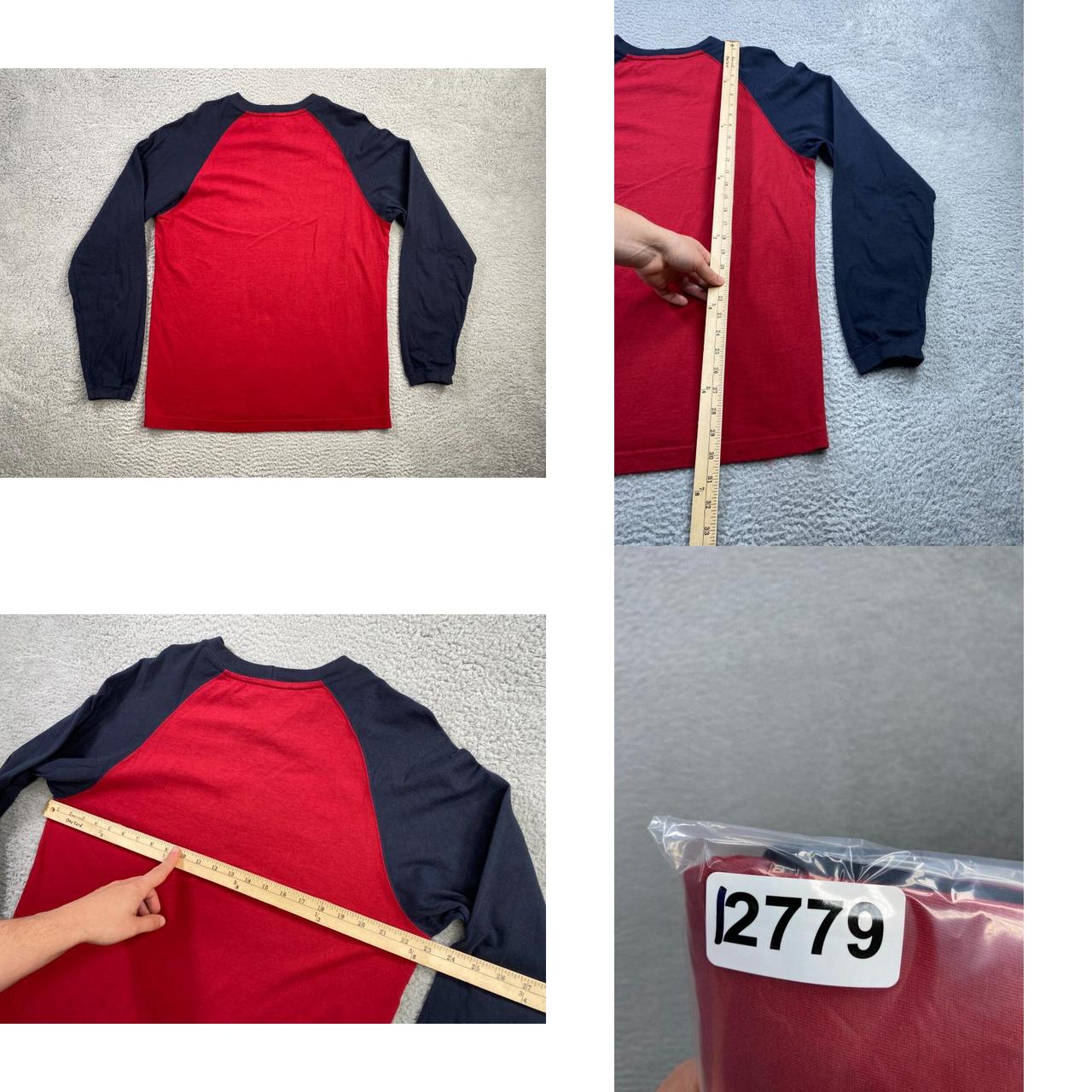 Roots Shirt Mens Large Red Long Sleeve Raglan Tee... - Depop
