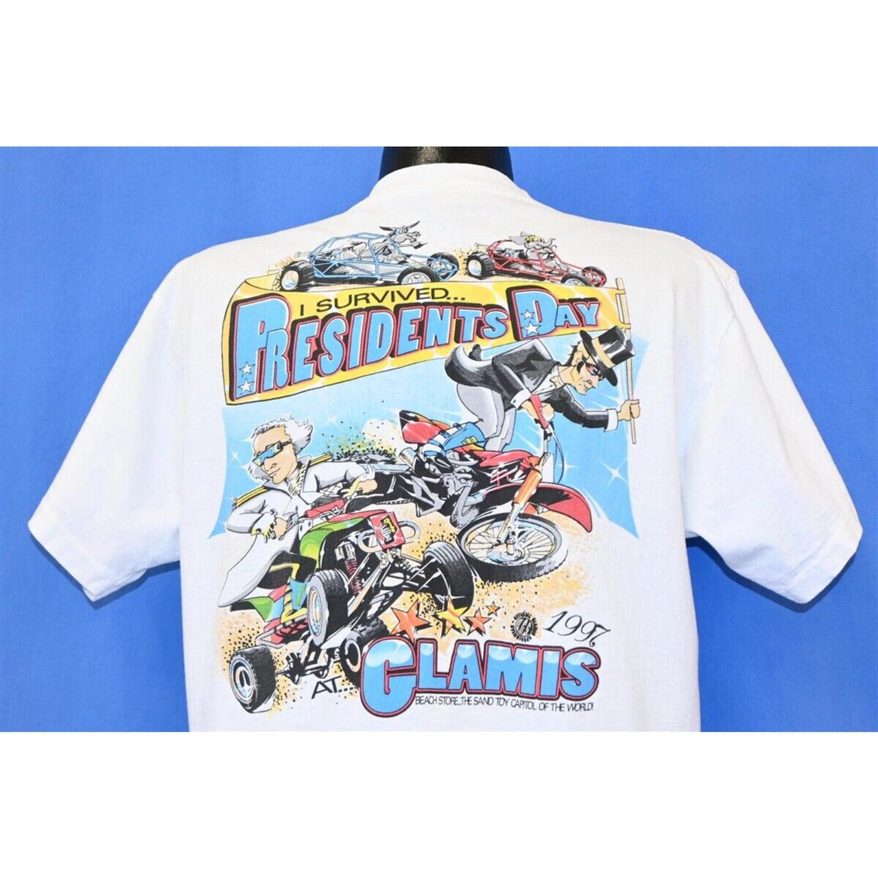 vtg 90s I SURVIVED PRESIDENTS DAY GLAMIS BEACH STORE... - Depop