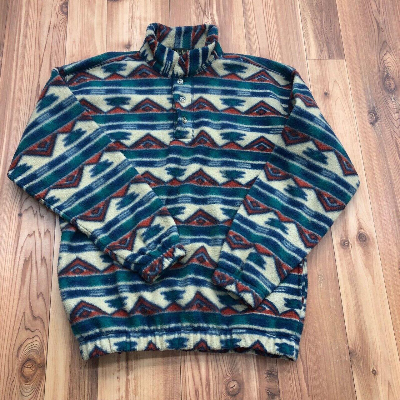 Knight of The Round Table Aztec Pattern Pullover... - Depop