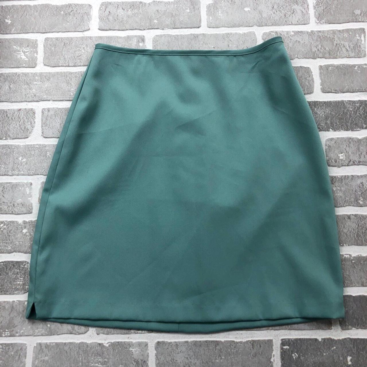 Vintage Wrapper Teal Pleat Side Slit Single Stitch... - Depop