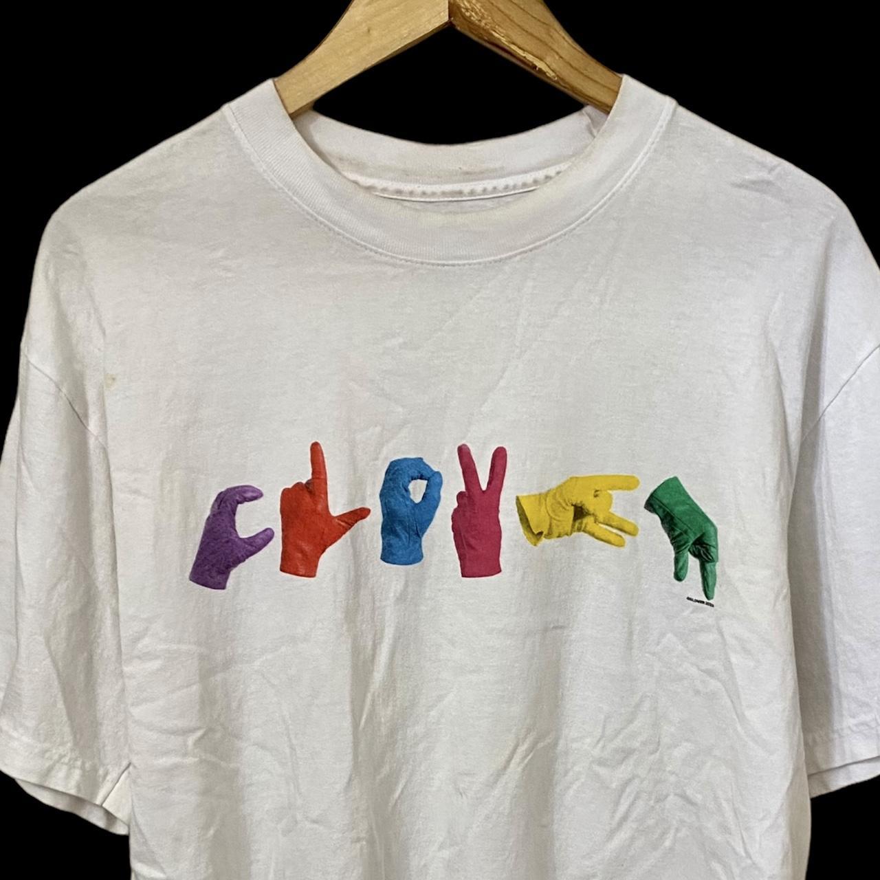 Clover ASL spellout logo tee Size medium. Pit to... - Depop