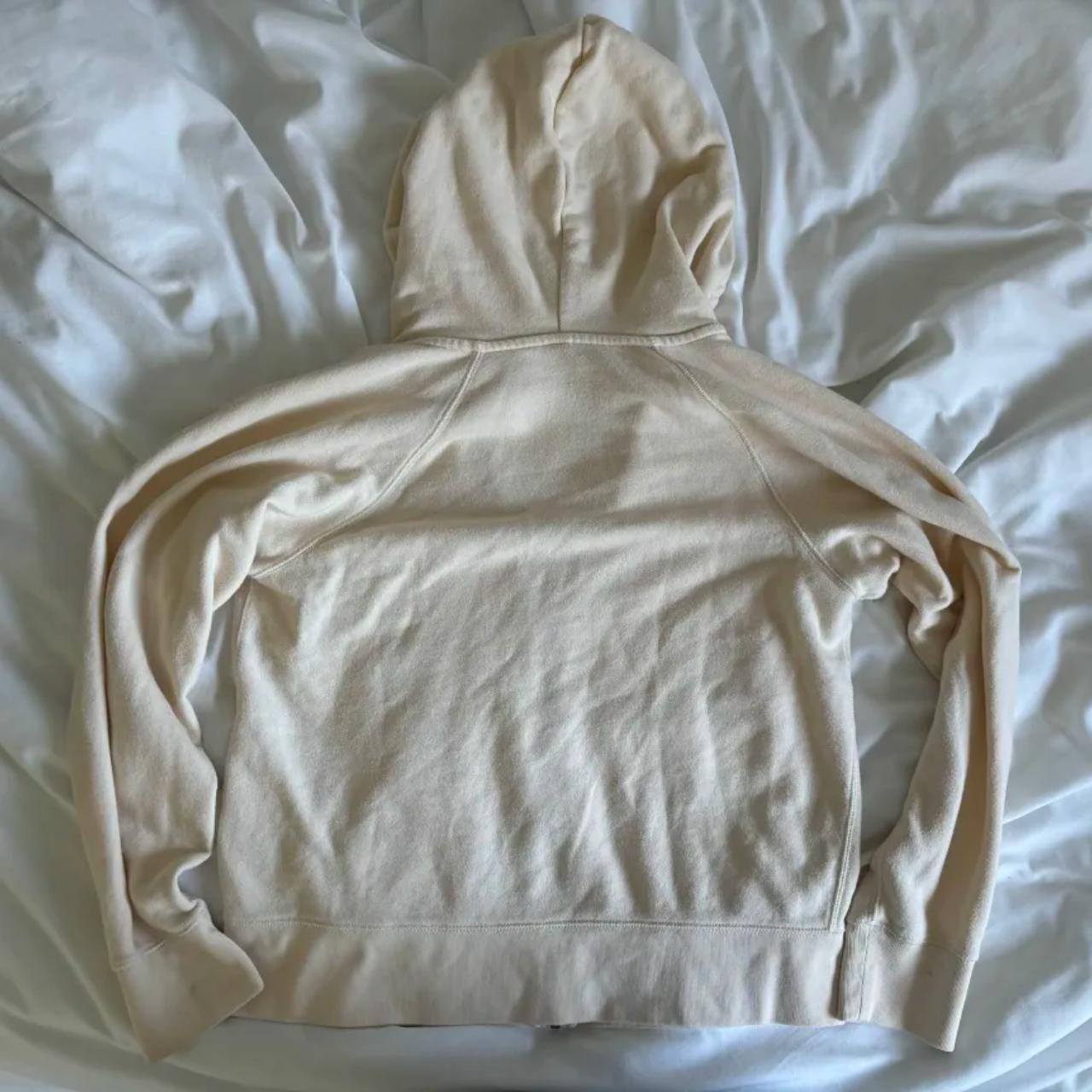 cute, minimal, cream colored, medium Uniqlo hoodie.... - Depop