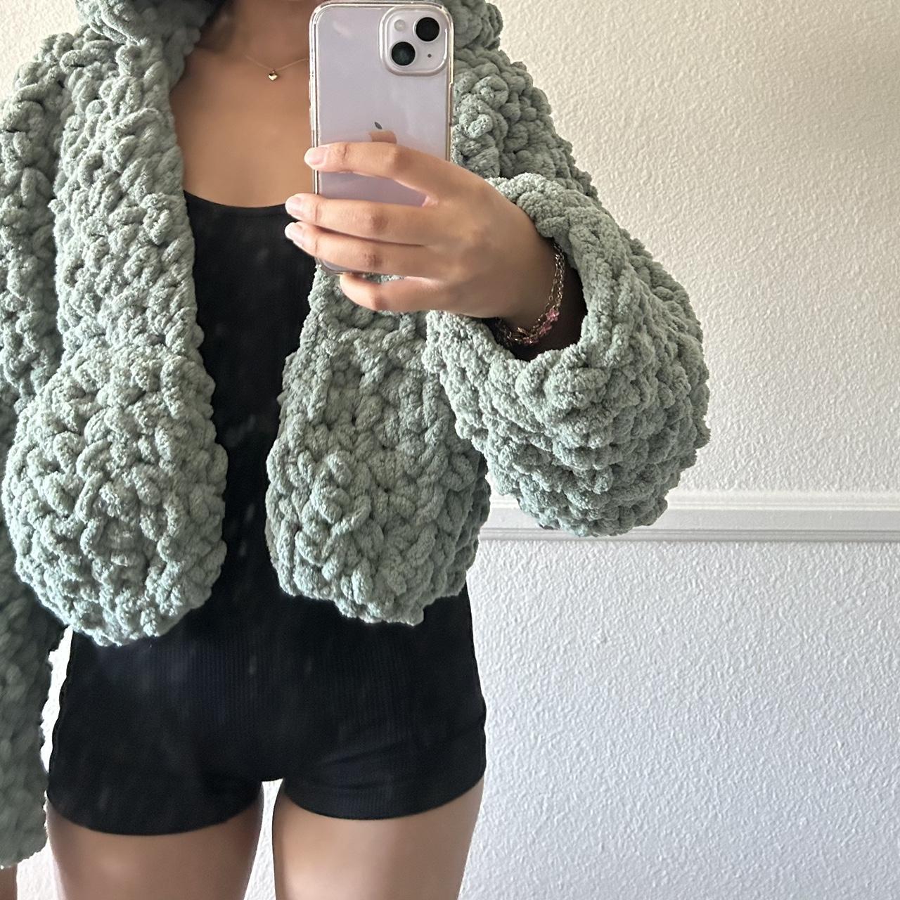 handmade crochet chunky jackets :) comes in many... - Depop