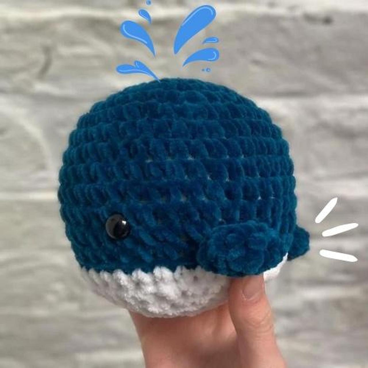 Large crochet whale plushie! 🐳 Handmade by myself,... - Depop