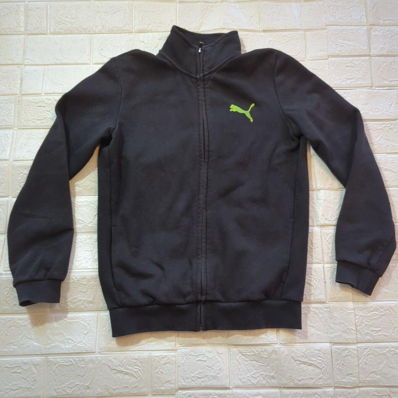 PUMA Boys Zip Hoodie Sweater Black zip-up sports... - Depop